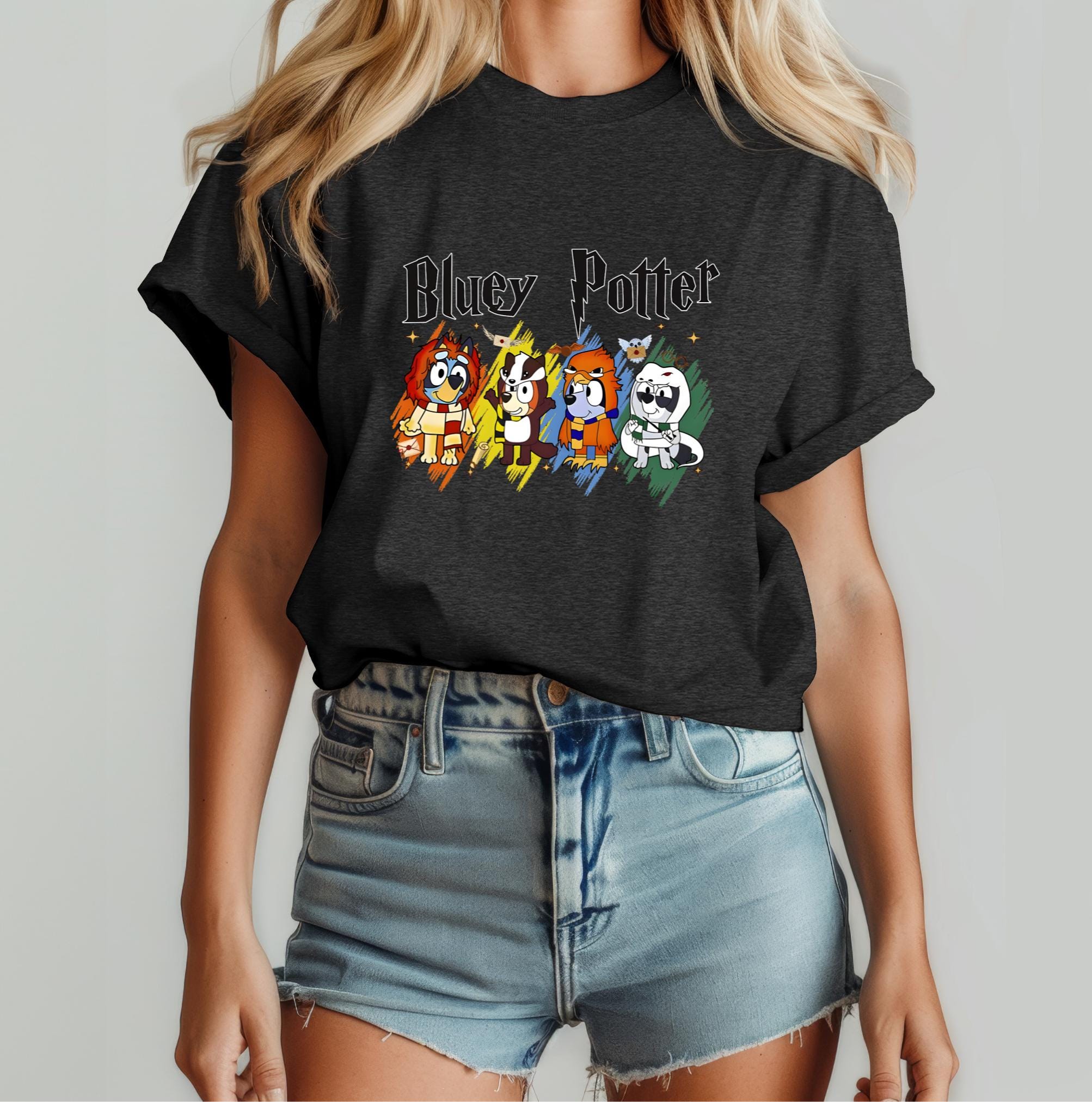 Bluey Shirt, Harry Potter and Bluey Sweater, Bluey Potter T-shirt ...