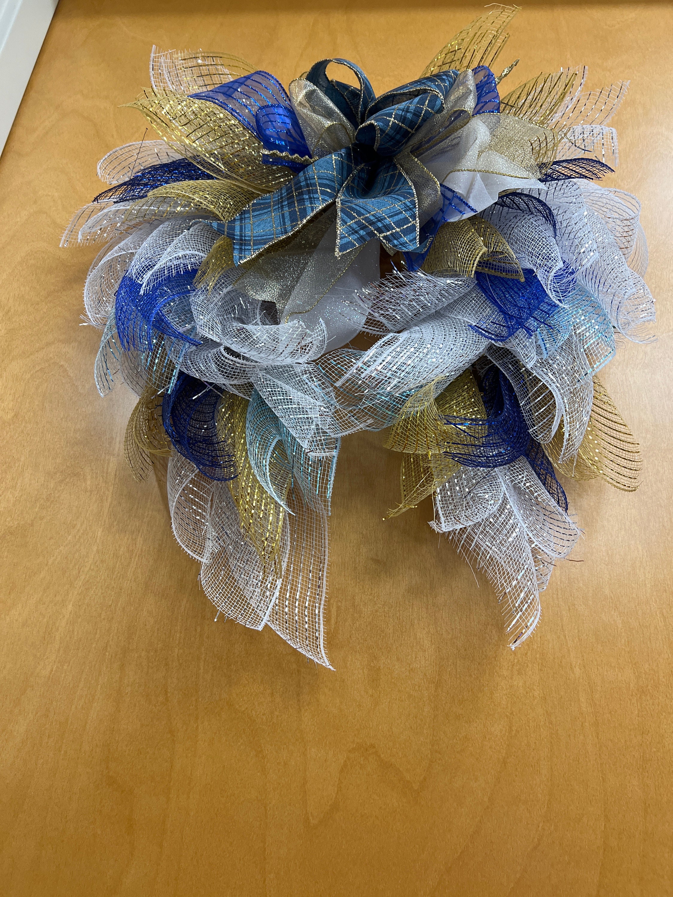 Angel Wing Wreath Father’s Day Wreath Blue Wreath Gold Wreath Memorial ...