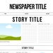 Family Newspaper Canva Template, Canva Newspaper Template, Homeschool ...