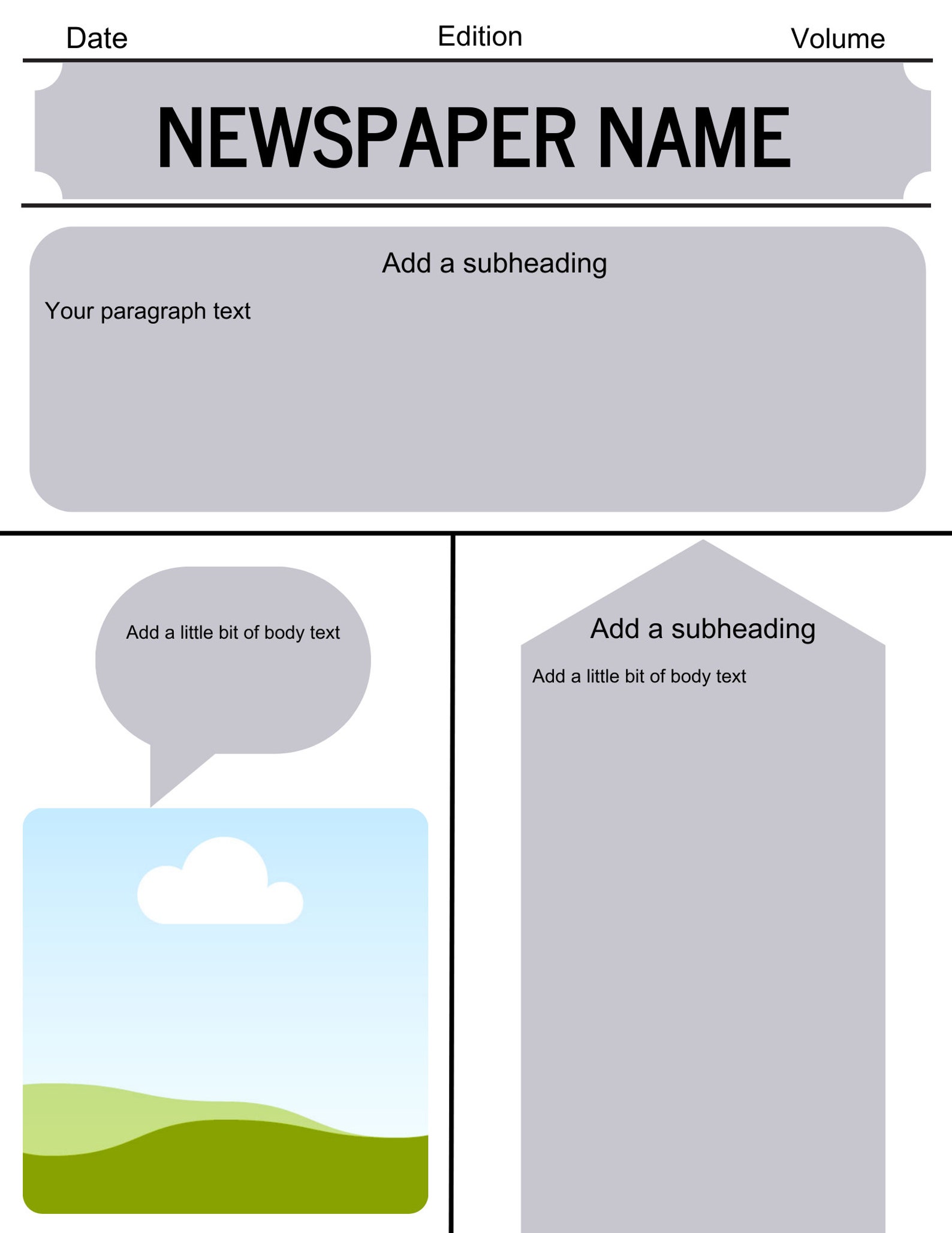 Simple Family Newspaper, Canva Newspaper Template, Simple Homeschool ...