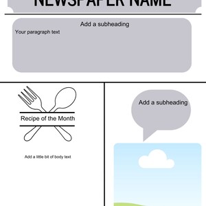 Simple Family Newspaper, Canva Newspaper Template, Simple Homeschool ...