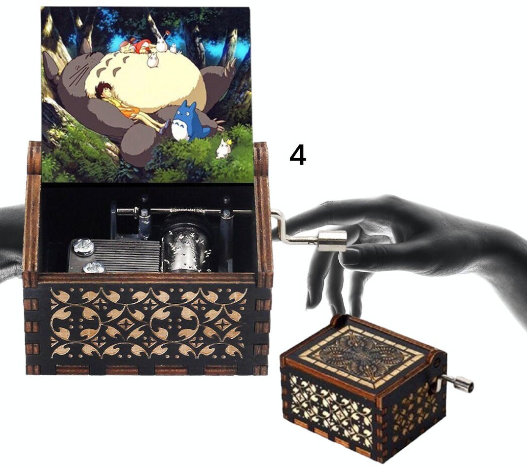 Music Box Inspired by Ghibli // Ghibli Studio Totoro, Catbus, Calcifer ...