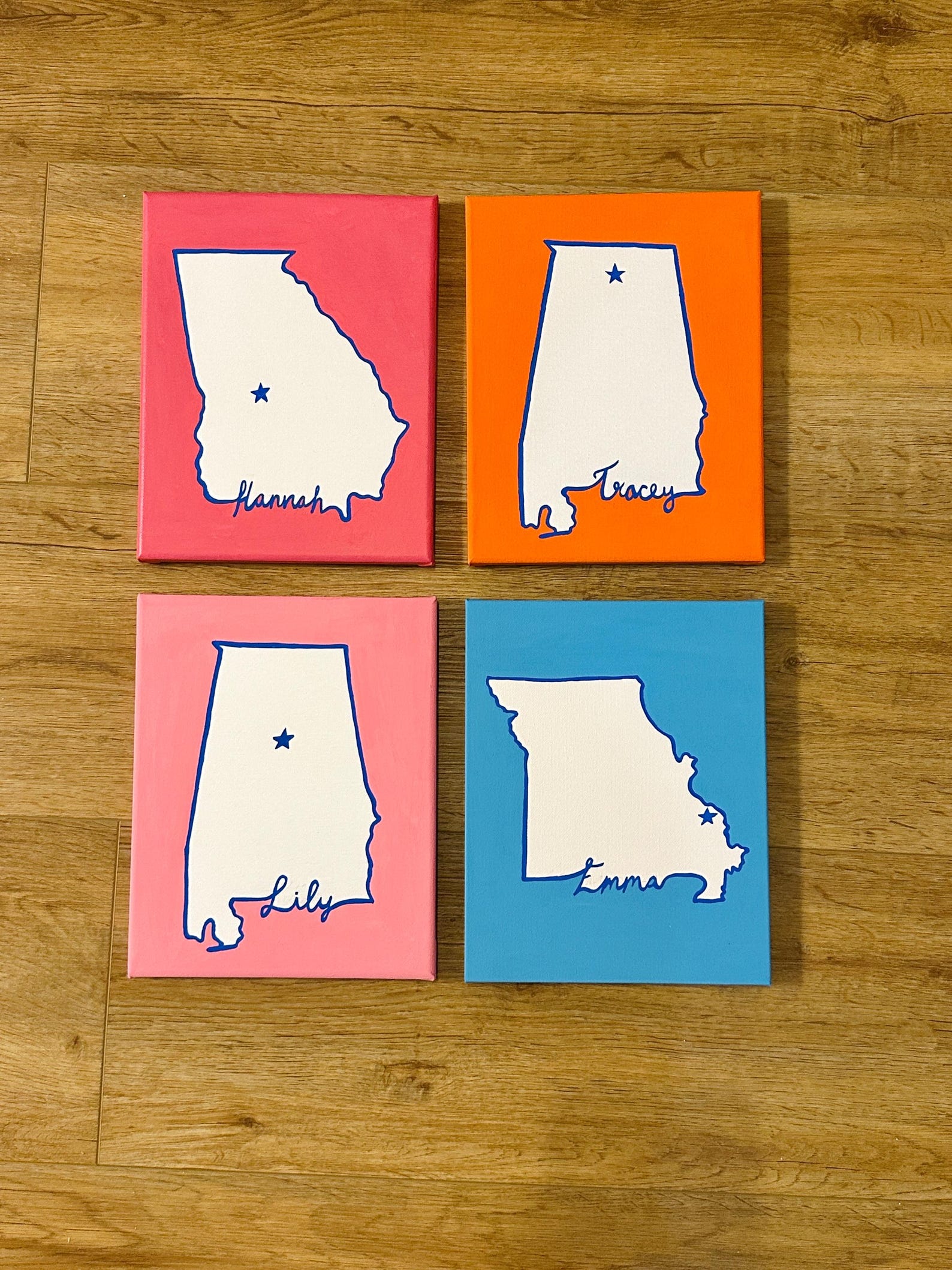 Hometown Canvas Painting- Roommate Matching Paintings - Etsy