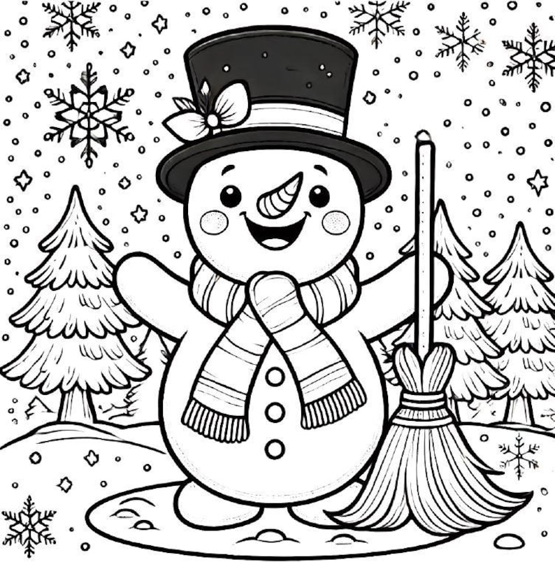 50 Easy Christmas Coloring Pages for Kids – Festive PDF Printable With ...
