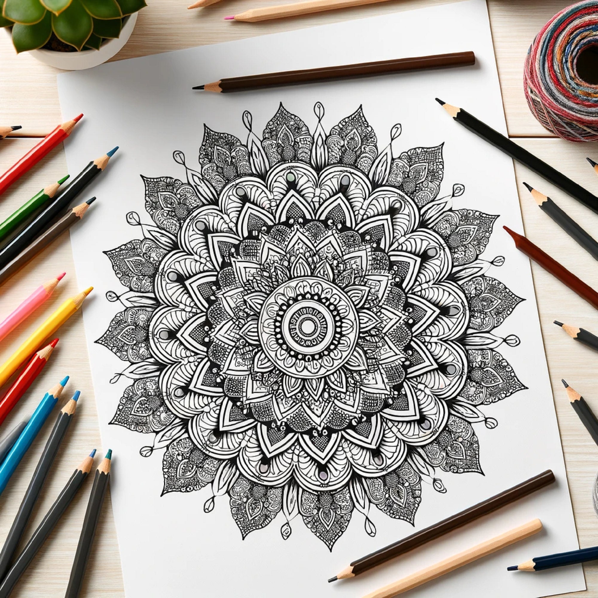 Majestic Mandala Coloring Pages Bundle, Adult Coloring Pages, Adult ...