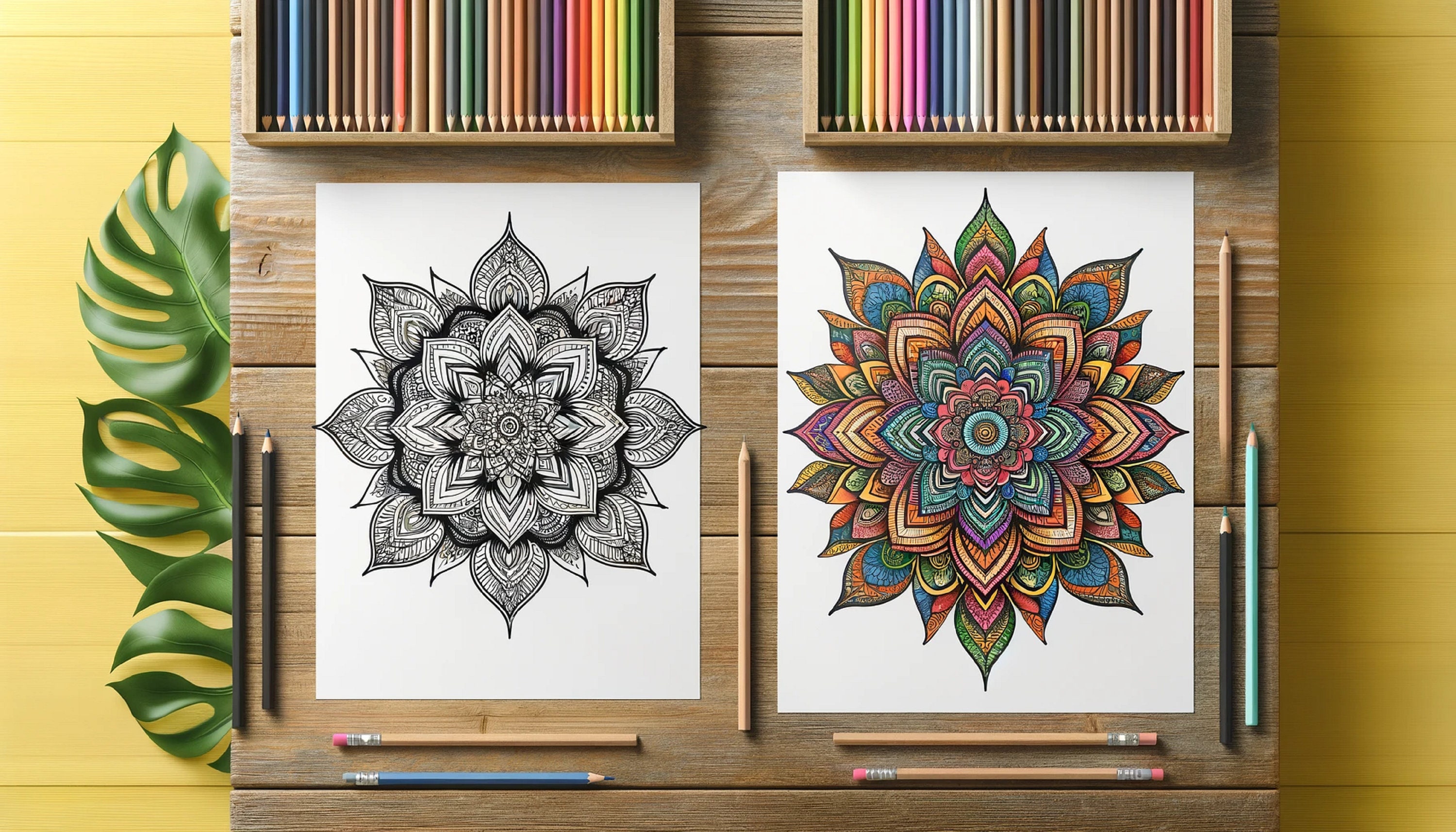 Majestic Mandala Coloring Pages Bundle, Adult Coloring Pages, Adult ...