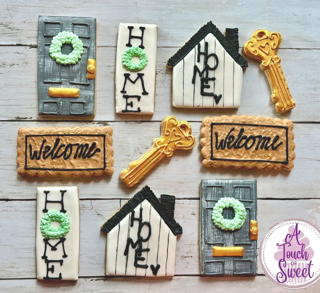 Realtor Themed Sugar Cookies With Royal Icing, Welcome Home ...