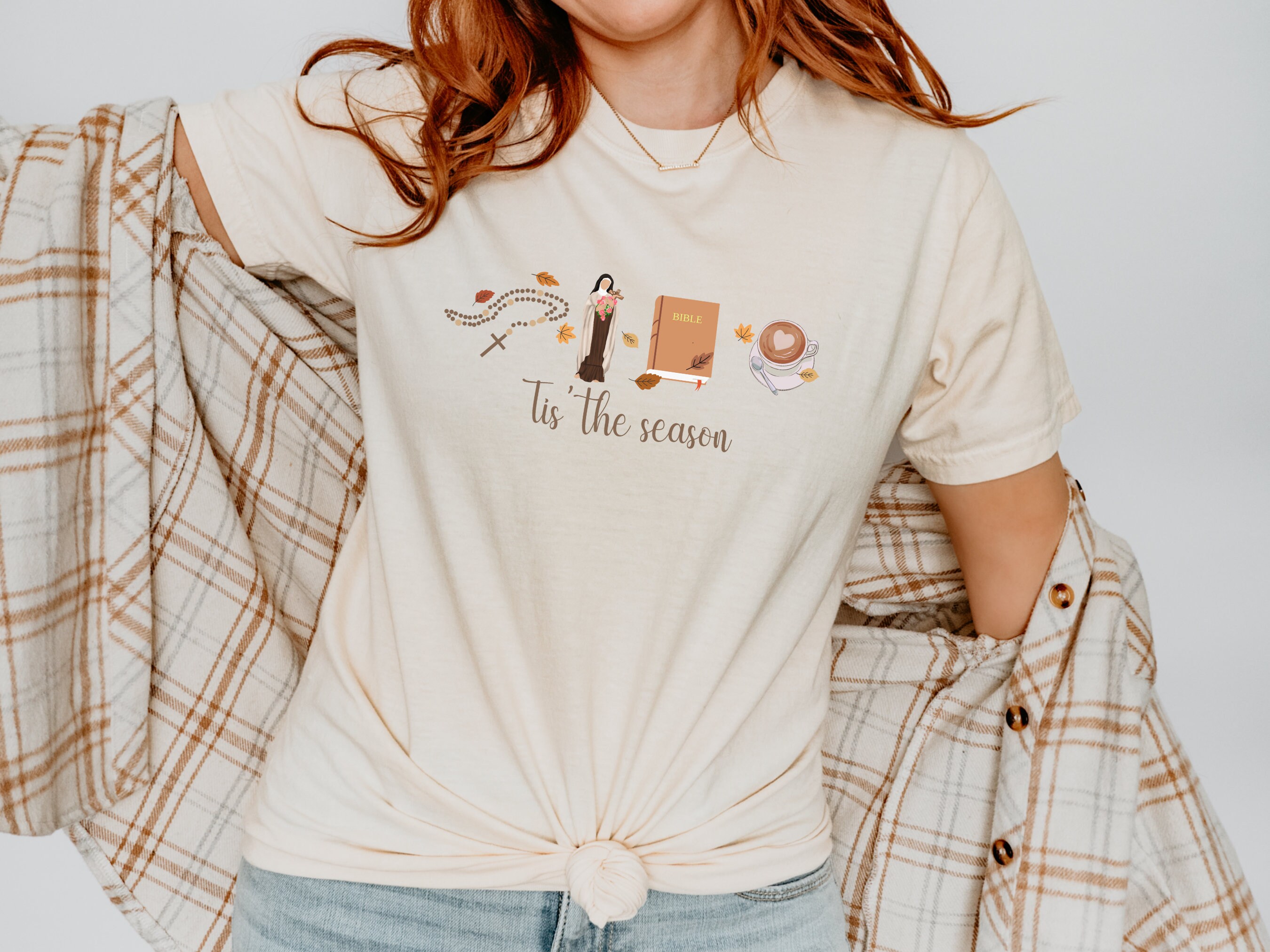 Fall Catholic Comfort Colors Shirt for Women,autumn Oversized Trendy ...