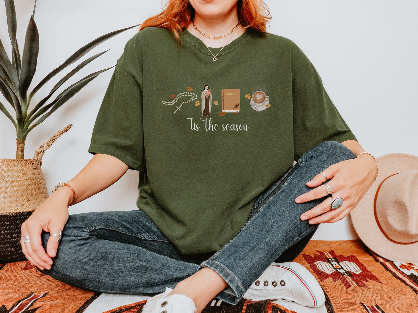 Fall Catholic Comfort Colors Shirt for Women,autumn Oversized Trendy ...