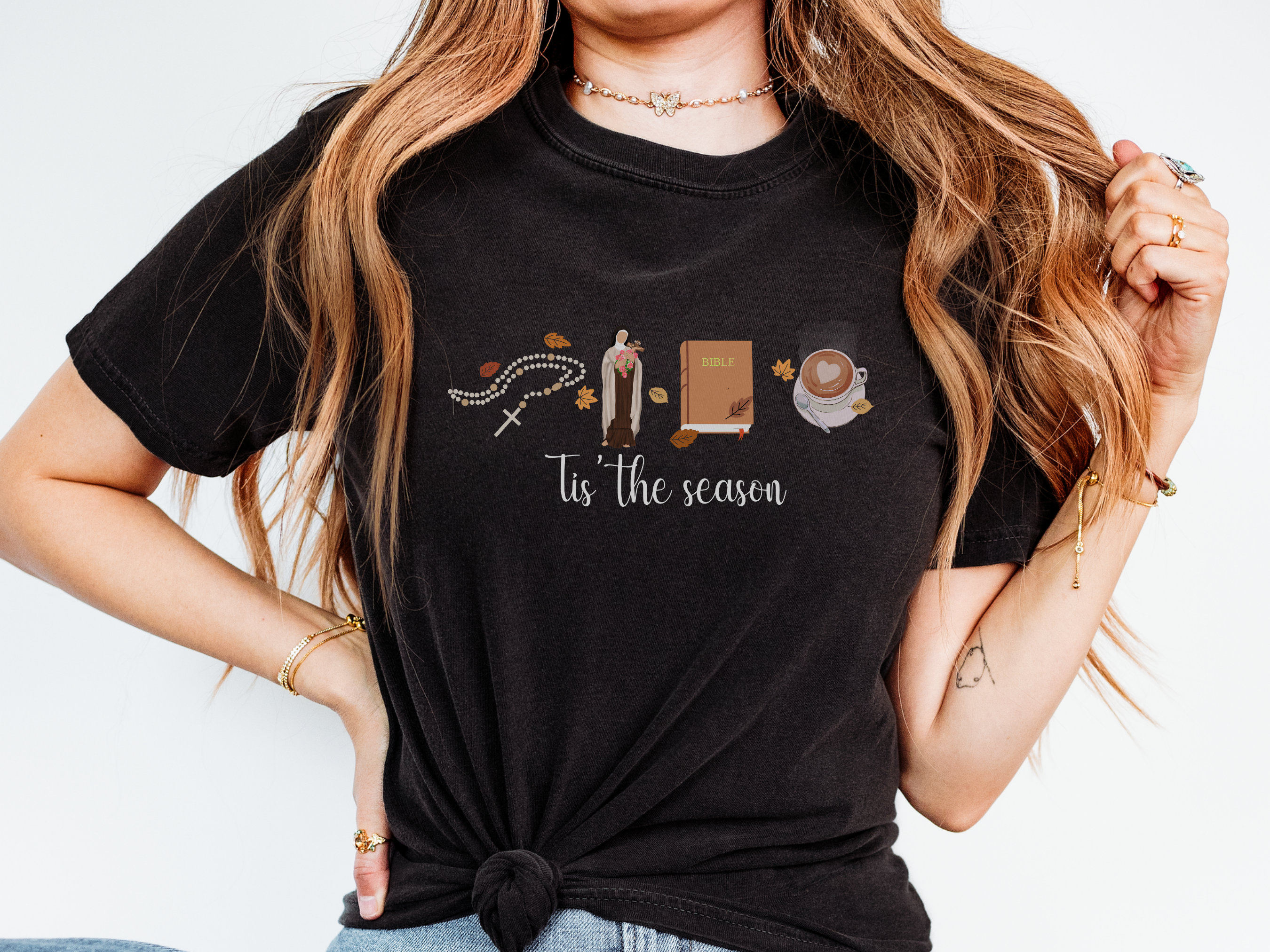 Fall Catholic Comfort Colors Shirt for Women,autumn Oversized Trendy ...