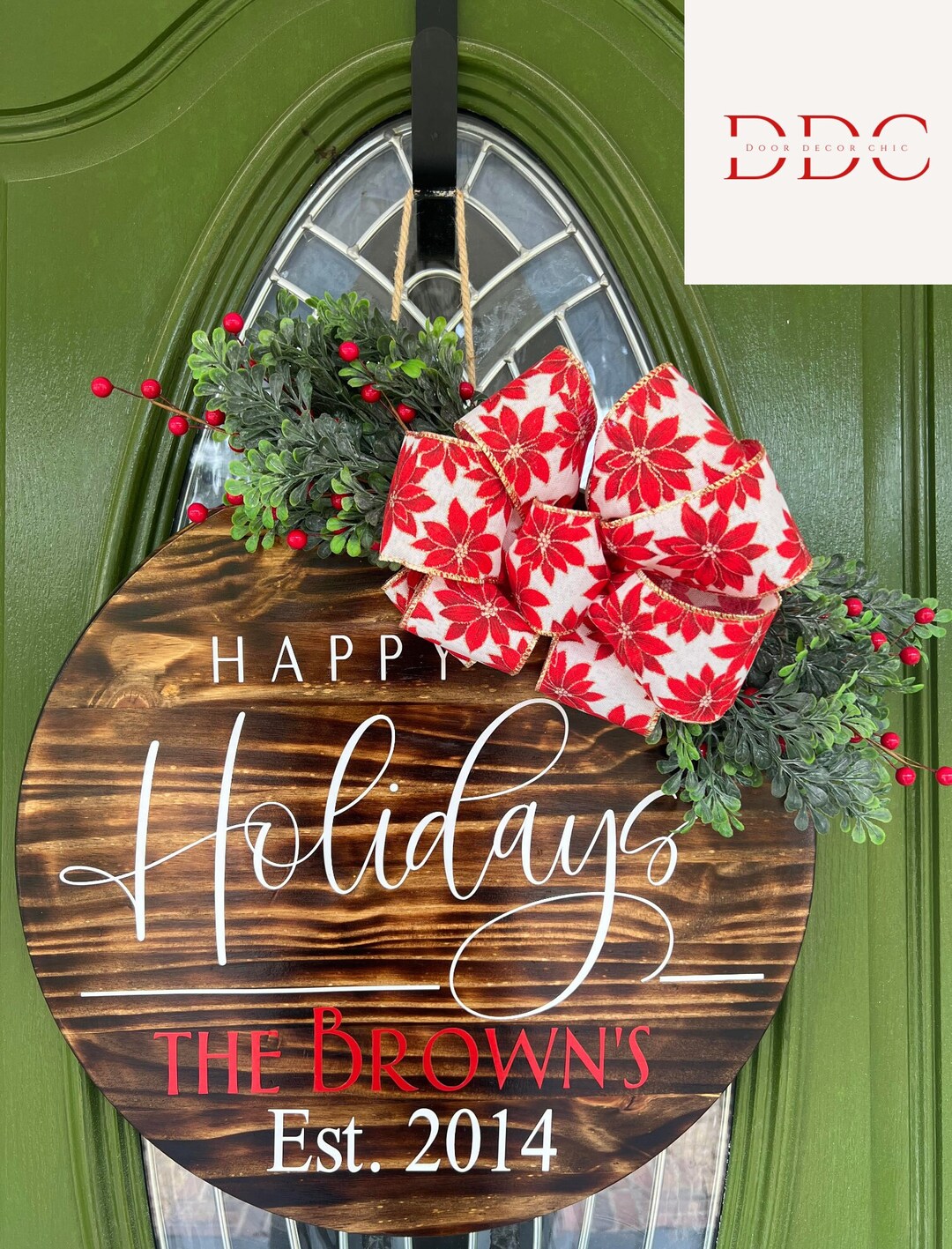 Front Door Decor Last Name Front Door Wreath Housewarming Gift Front ...