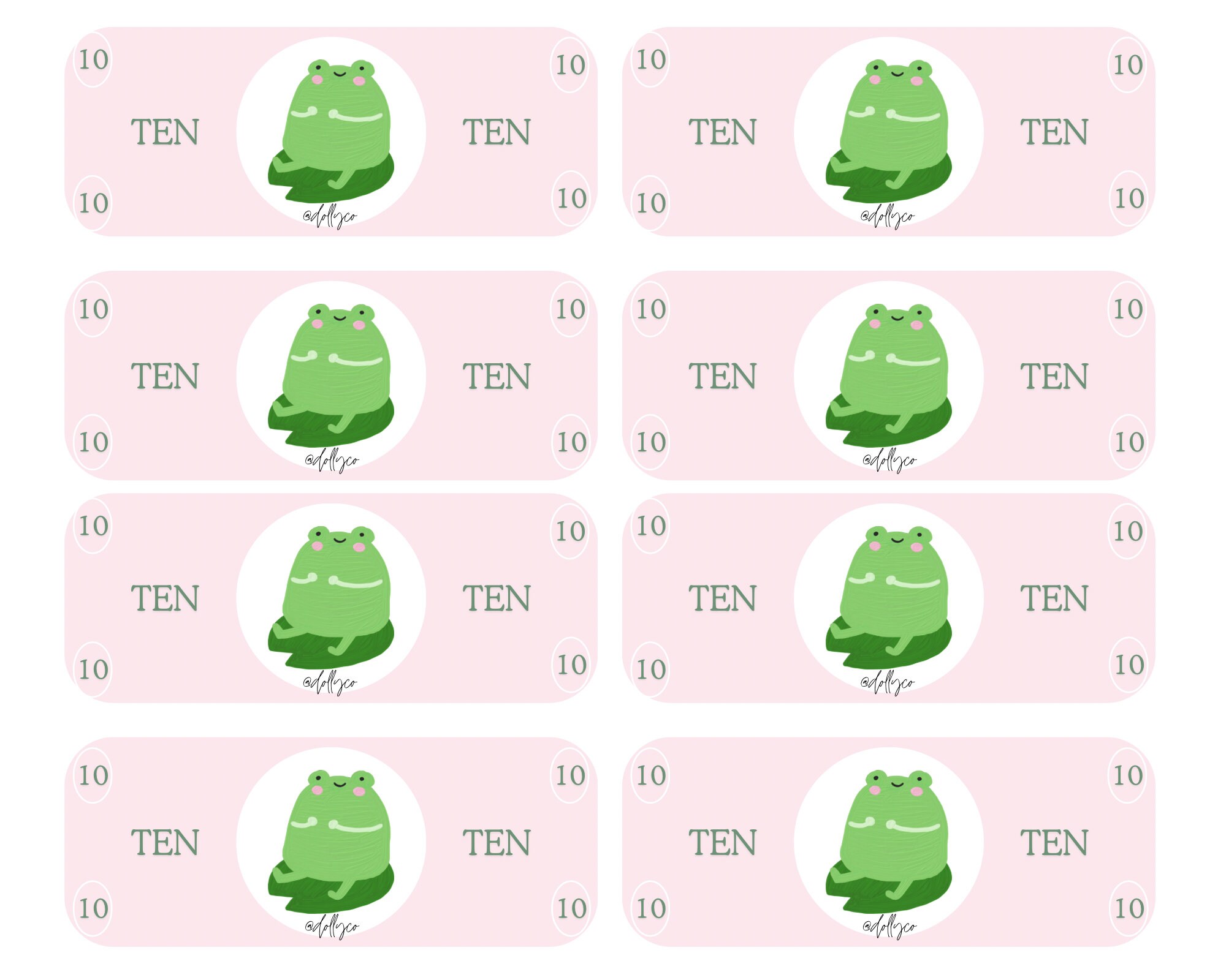 Cute Frog Cash Stuffing Prop Money - Etsy