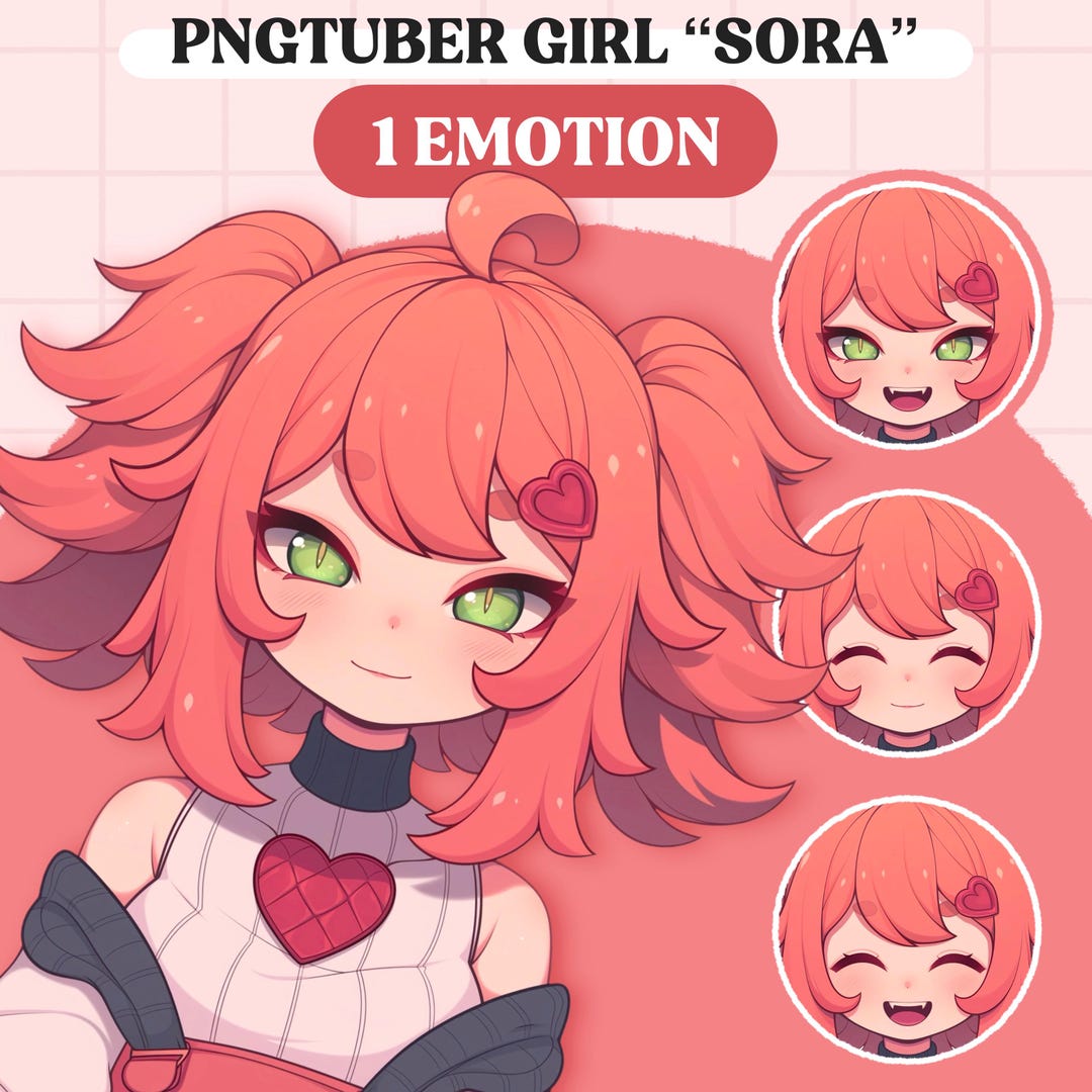 Cute Pngtuber Model | Anime Girl Pngtuber Premade Model | Veadotube ...