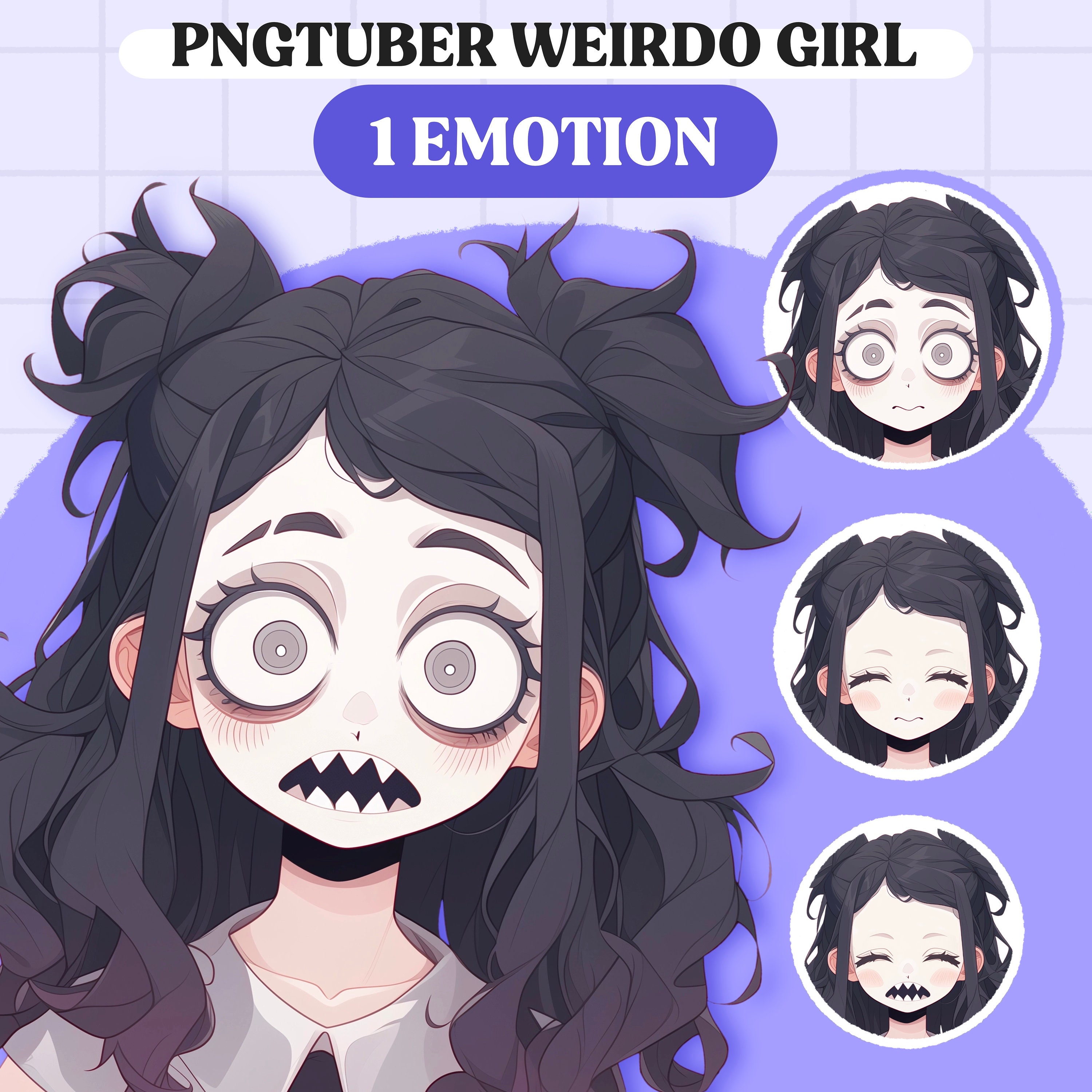 Cute Pngtuber Model | Weirdo Girl Pngtuber Premade Model | Veadotube ...