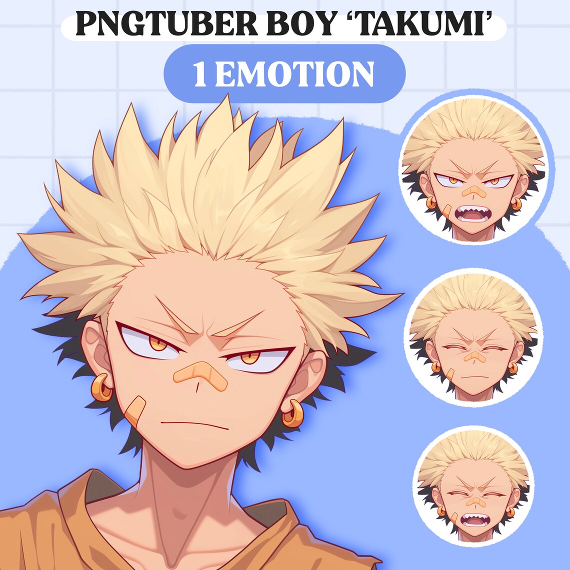 Cute Pngtuber Model | Anime Boy Pngtuber Premade Model | Veadotube ...