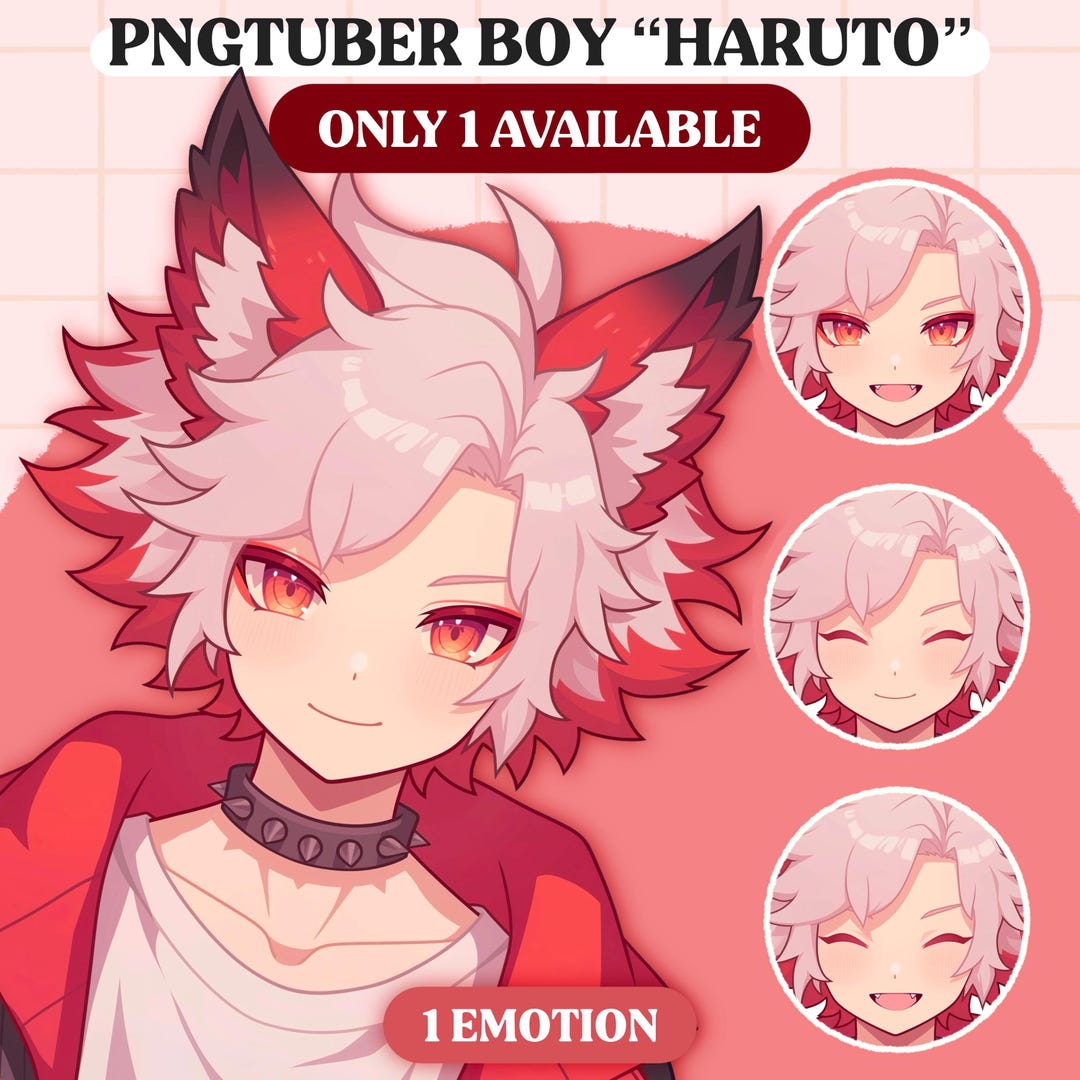 Cute Pngtuber Model | Anime Boy Pngtuber Premade Model | Veadotube ...