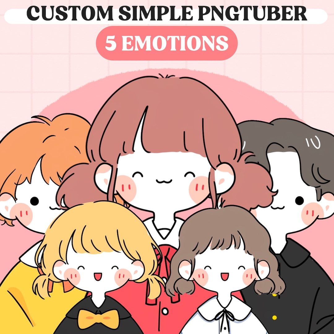 Custom Pngtuber Model | Girl Pngtuber Commission | Chibi Pngtuber Model ...