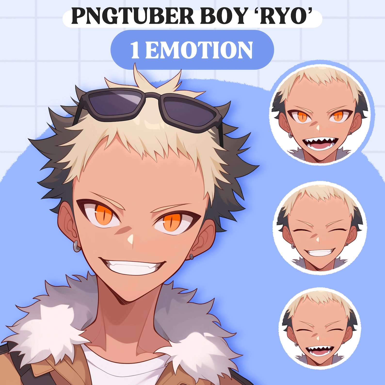 Cute Pngtuber Model | Anime Boy Pngtuber Premade Model | Veadotube ...