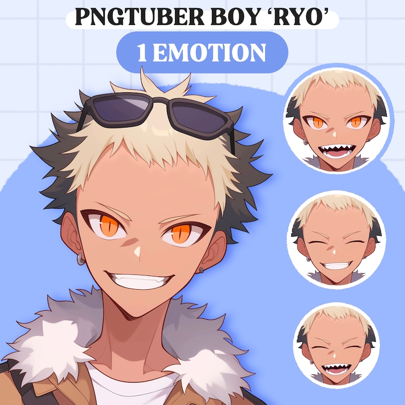 Cute Pngtuber Model | Anime Boy Pngtuber Premade Model | Veadotube ...