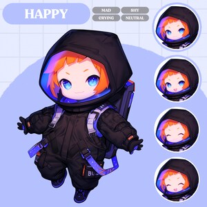 Pngtuber Model | Astronaut Chibi Pngtuber Premade Model | Chibi PNG ...