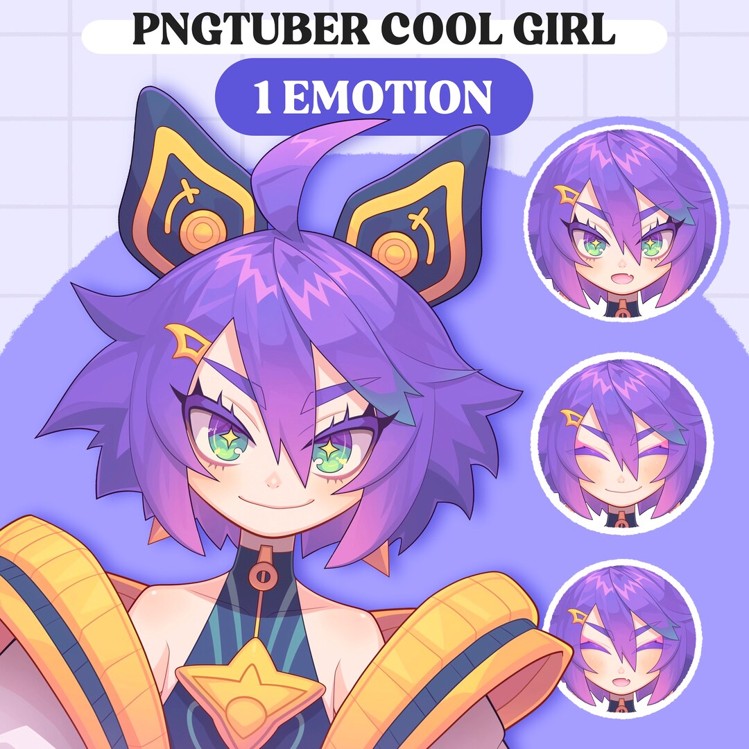 Cute Pngtuber Model | Cool Girl Pngtuber Premade Model | Veadotube ...