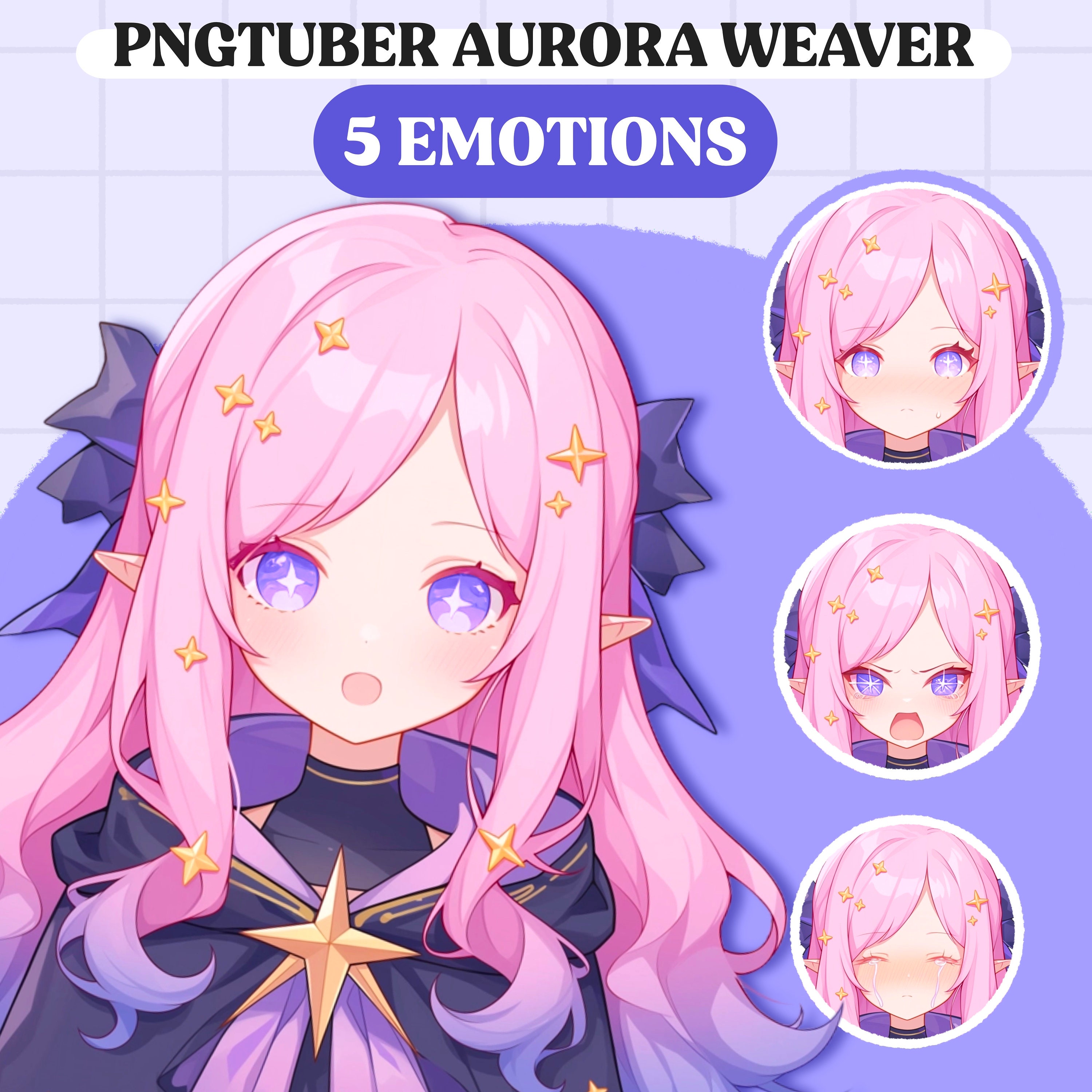 Cute Pngtuber Model | Aurora Girl Pngtuber Premade Model | Veadotube ...