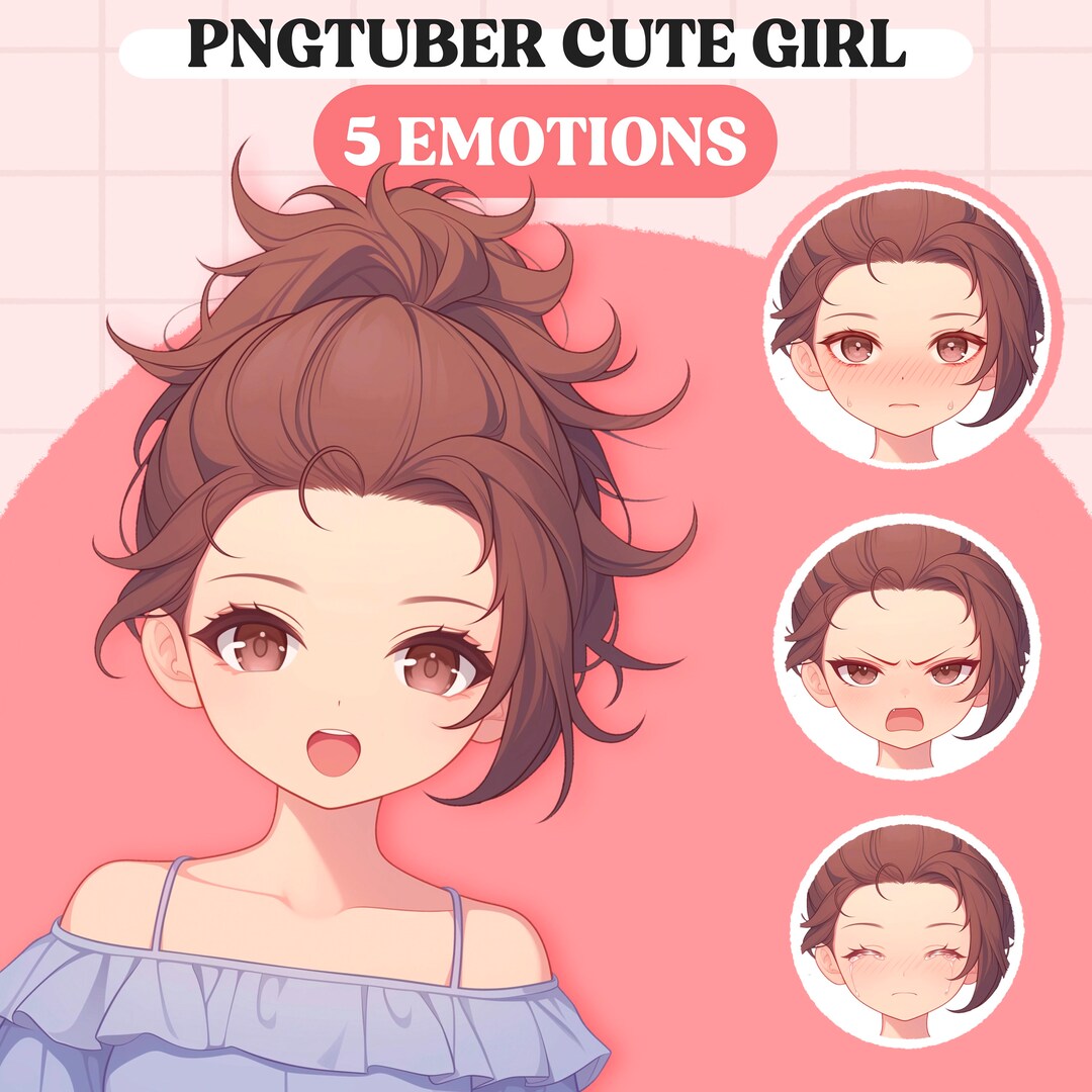Cute Pngtuber Model | Cool Girl Pngtuber Premade Model, Veadotube Model ...