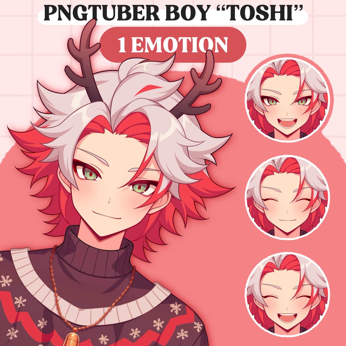 Cute Pngtuber Model | Anime Boy Pngtuber Premade Model | Veadotube ...