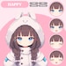 Pngtuber Model - 10 Outfits | Chibi Girl Pngtuber Premade Model | Chibi ...