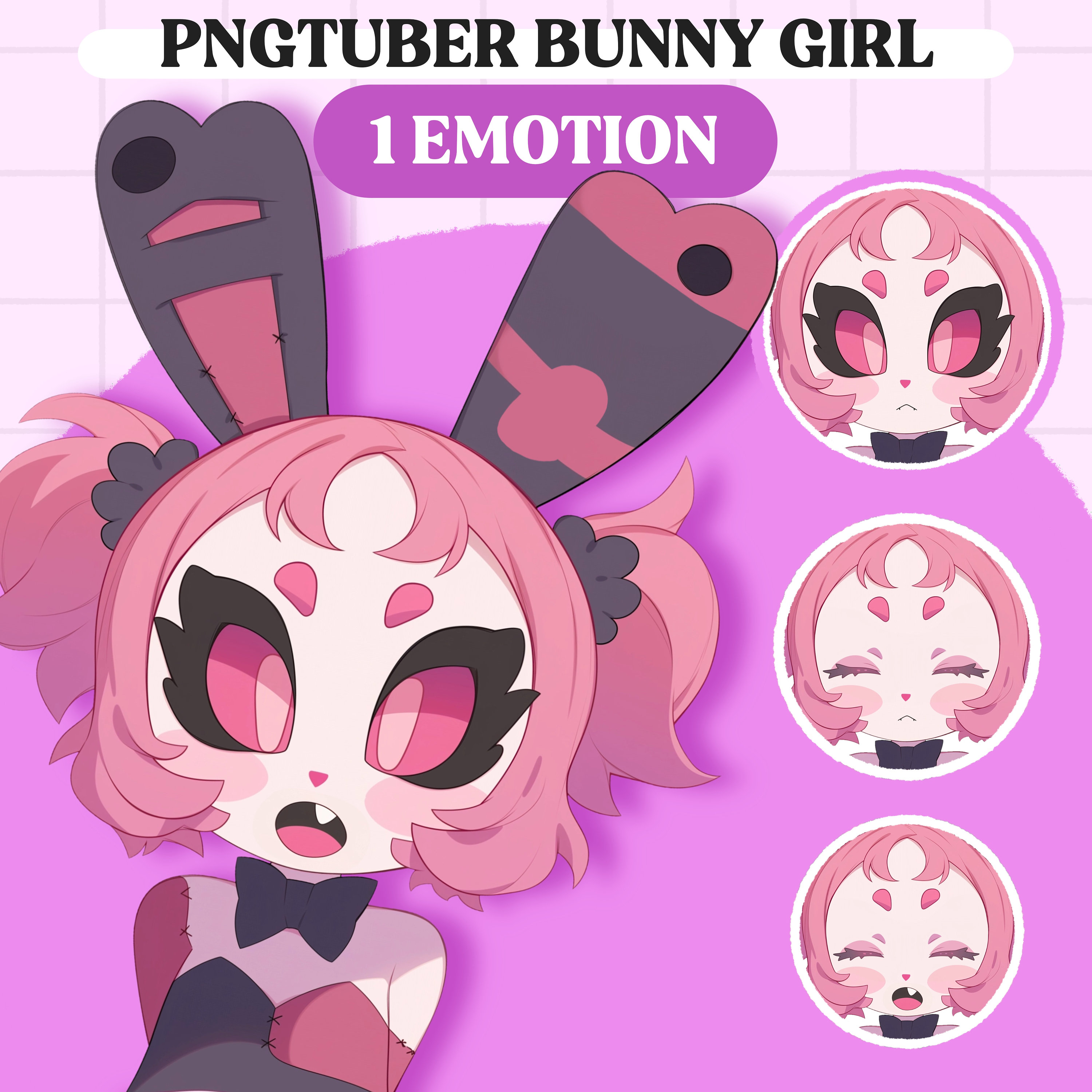 Cute Pngtuber Model Bunny Girl Pngtuber Premade Model Veadotube Model ...