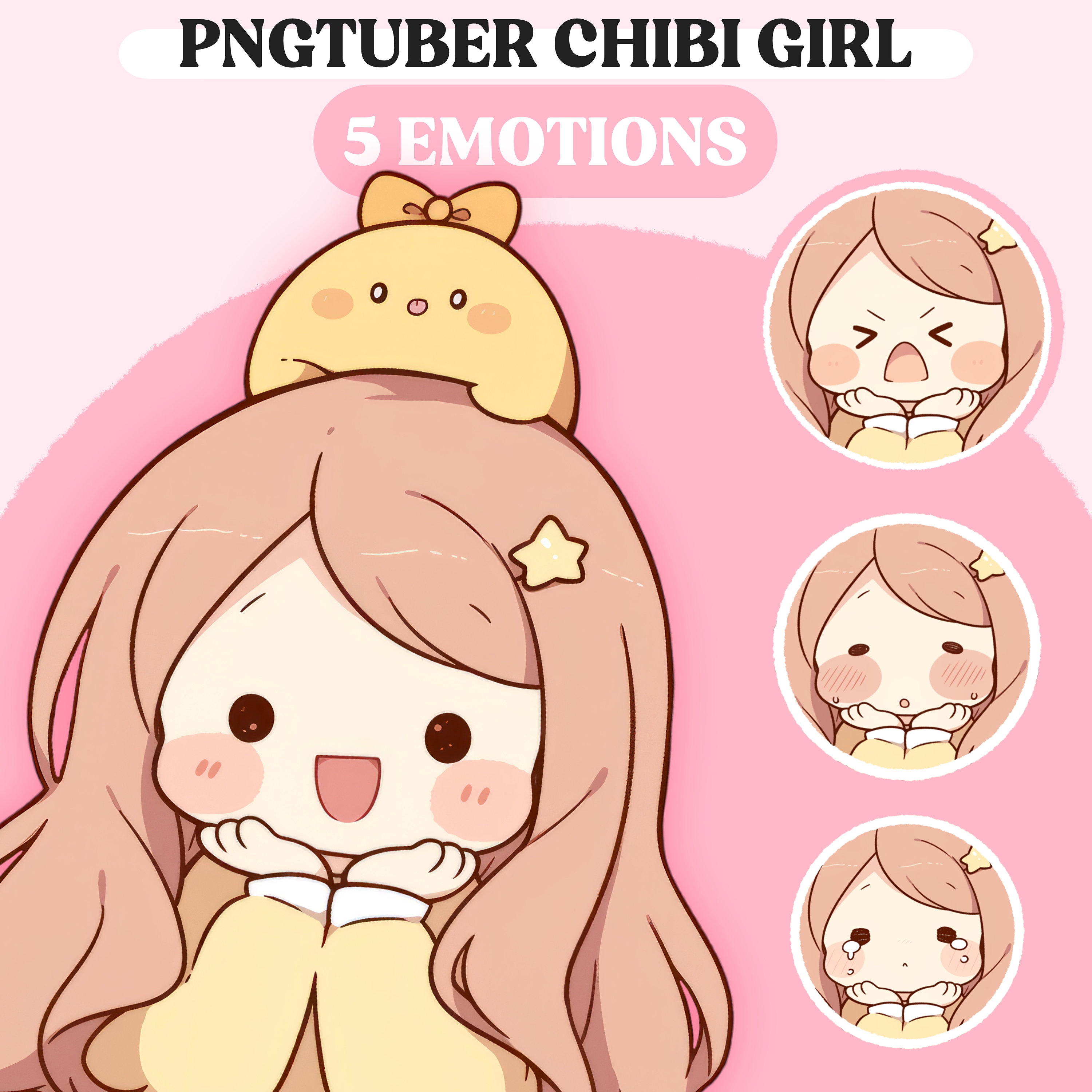 Chibi Pngtuber Model Chibi Girl Pngtuber Premade Model Chibi PNG Tuber ...