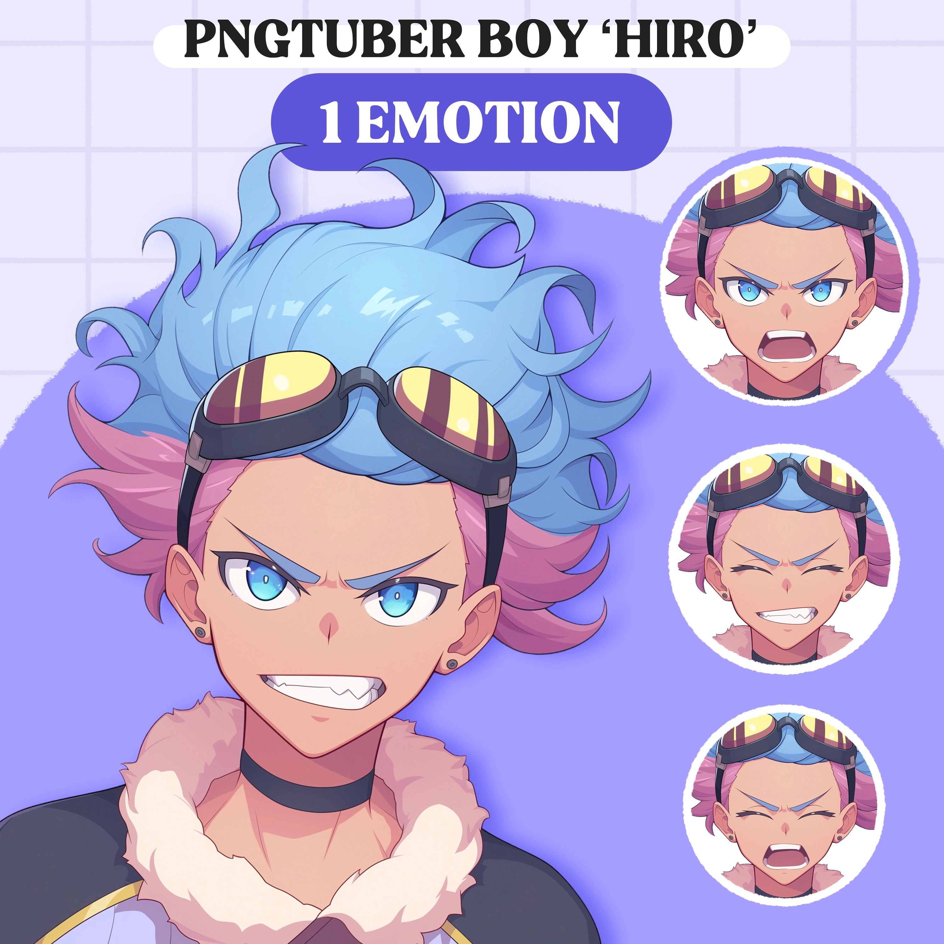 Cute Pngtuber Model Anime Boy Pngtuber Premade Model Veadotube Model ...