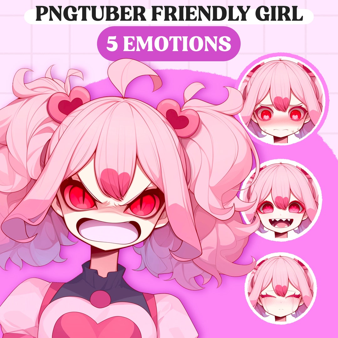 Cute Pngtuber Model | Friendly Girl Pngtuber Premade Model | Veadotube ...