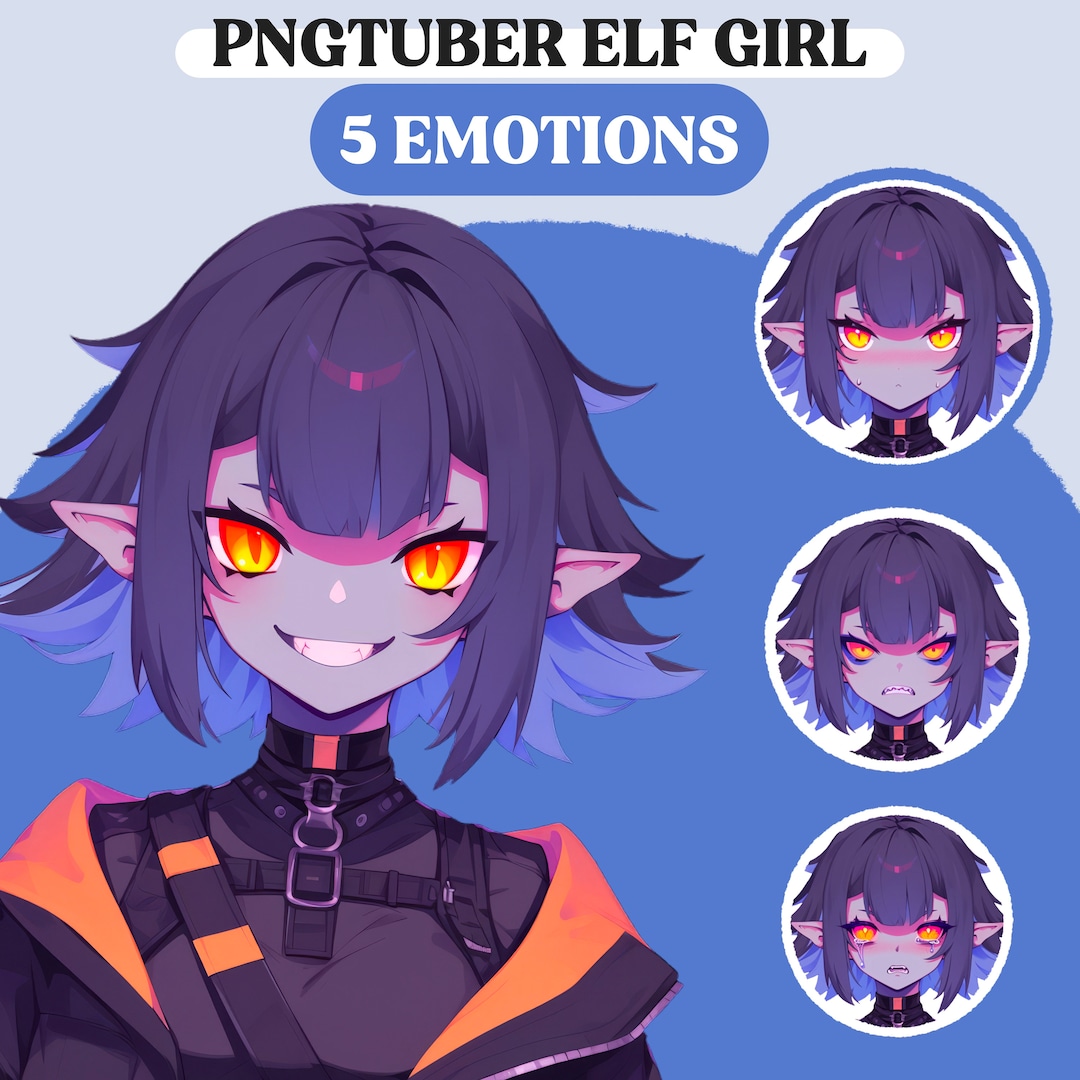 Pngtuber Model | Elf Girl Pngtuber Premade Model | Anime PNG Tuber ...
