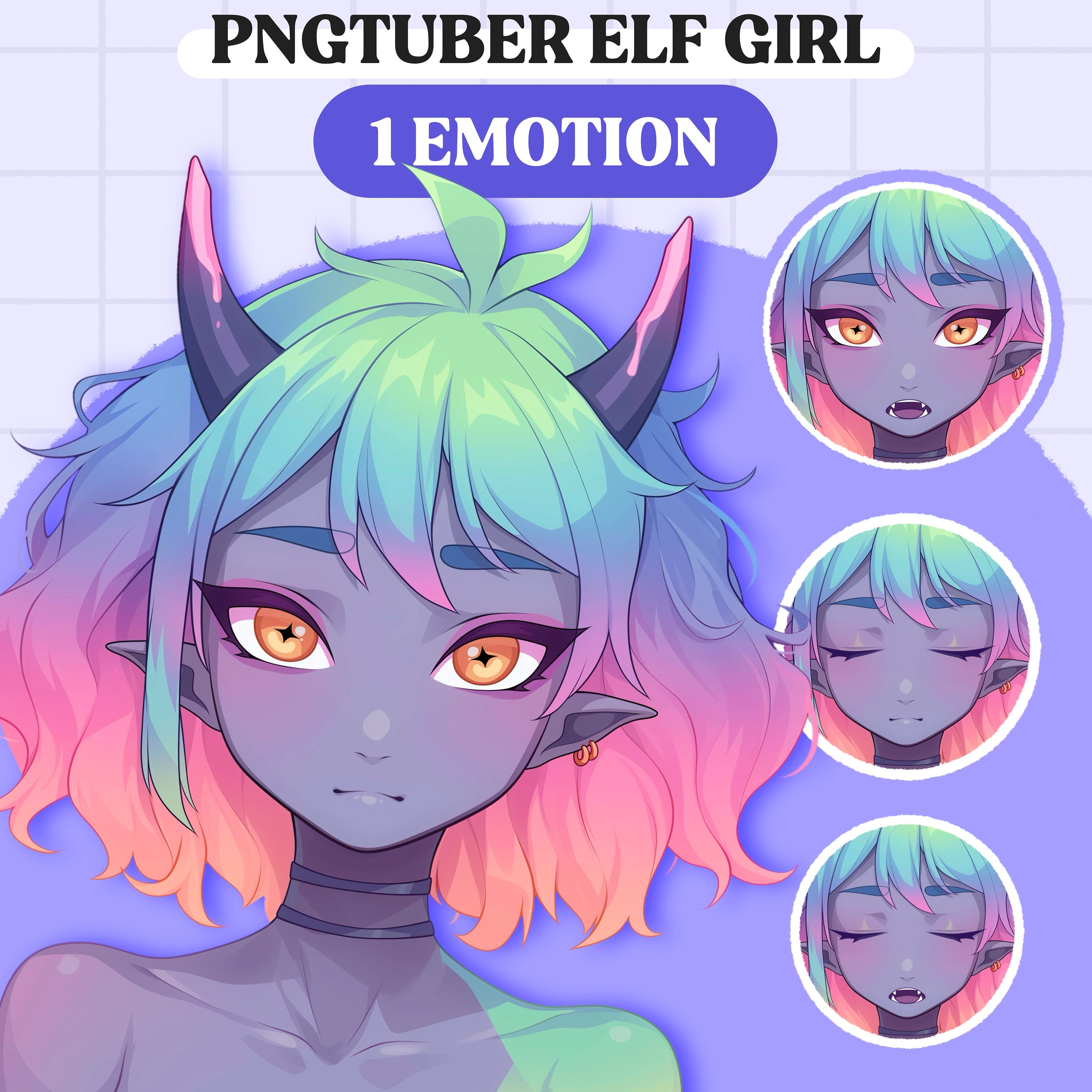 Cute Pngtuber Model Elf Girl Pngtuber Premade Model Veadotube Model ...