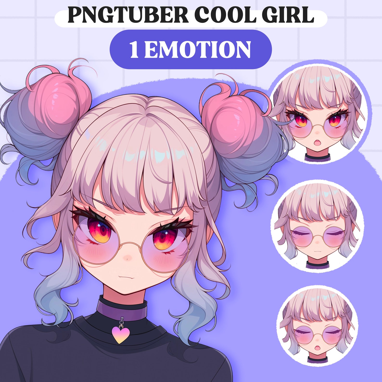 Cute Pngtuber Model | Cool Girl Pngtuber Premade Model | Veadotube ...
