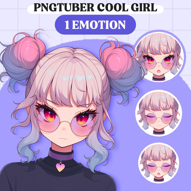 Cute Pngtuber Model | Cool Girl Pngtuber Premade Model | Veadotube ...