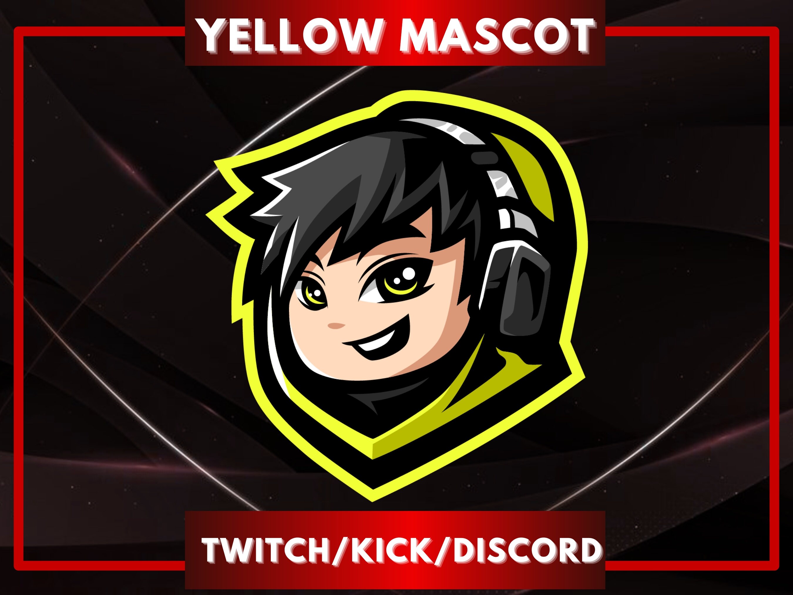 Static Stream Overlay Package With Mascot Logo, Chatting Screen, Webcam ...
