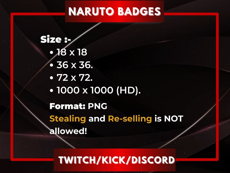 Nar-uto Twitch Badges | Bit Badges | Sub Badges | Fictional Character ...