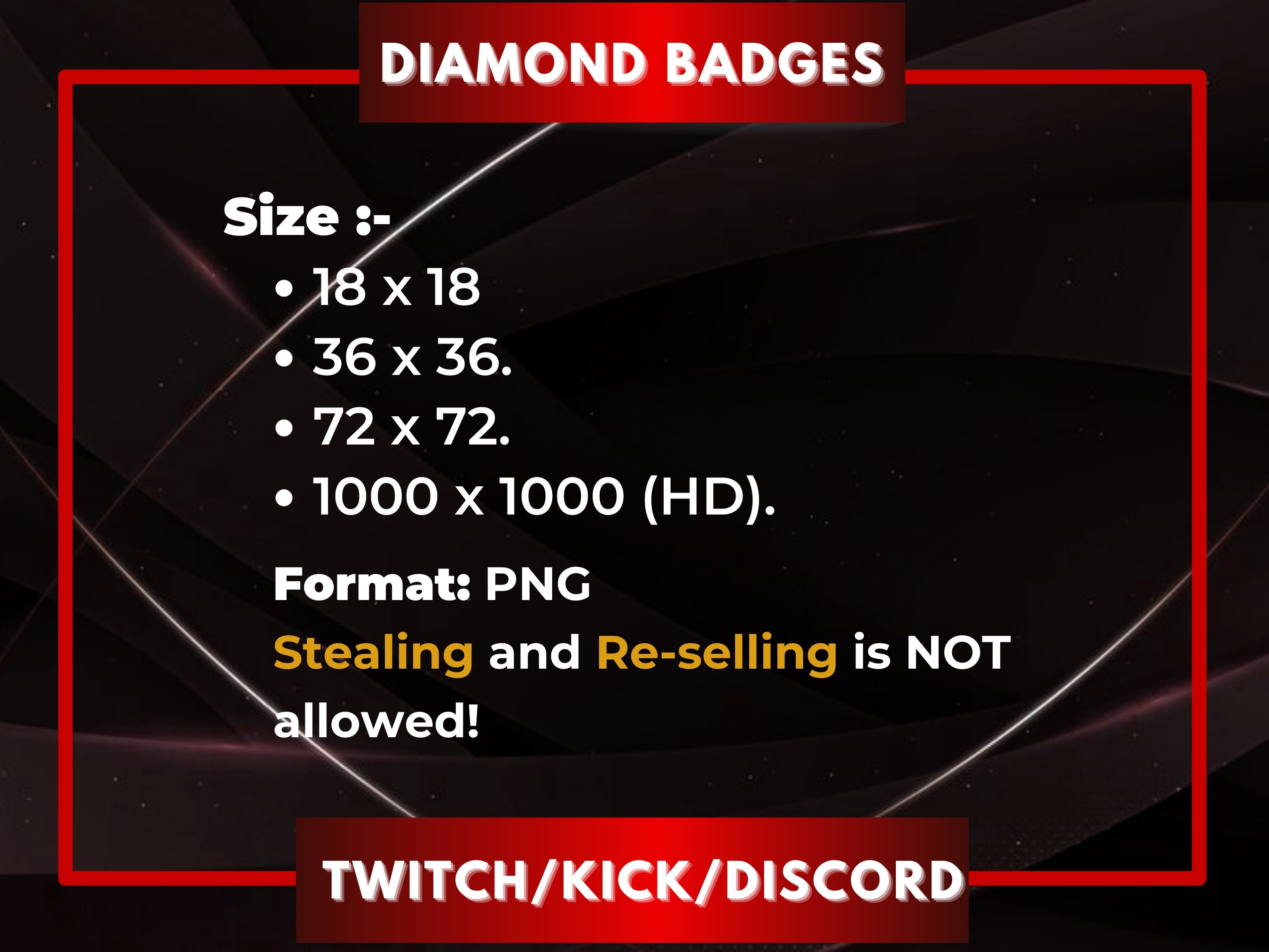 Twitch Diamond Badges | Twitch Sub Badges | Bit Badges | Streamer ...