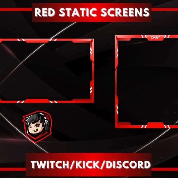 Red Static Twitch Overlay - Etsy