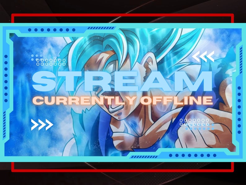 Go-ku Animated Stream Overlay Pack Twitch Overlay Package Animated ...