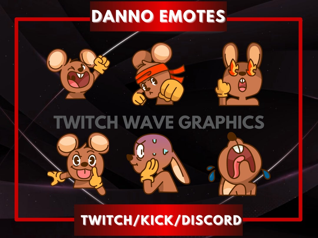 Danno Emotes (6) | Twitch | Discord | Youtube | Streaming | Cute Kawaii ...