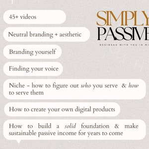 Simply Passive Digital Marketing Course. Faceless Marketing Course ...