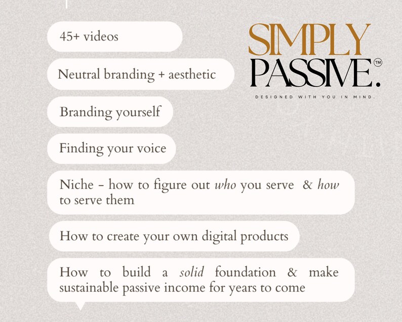 Simply Passive Digital Marketing Course. Faceless Marketing Course ...