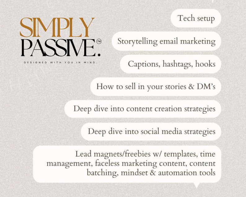 Simply Passive Digital Marketing Course. Faceless Marketing Course ...