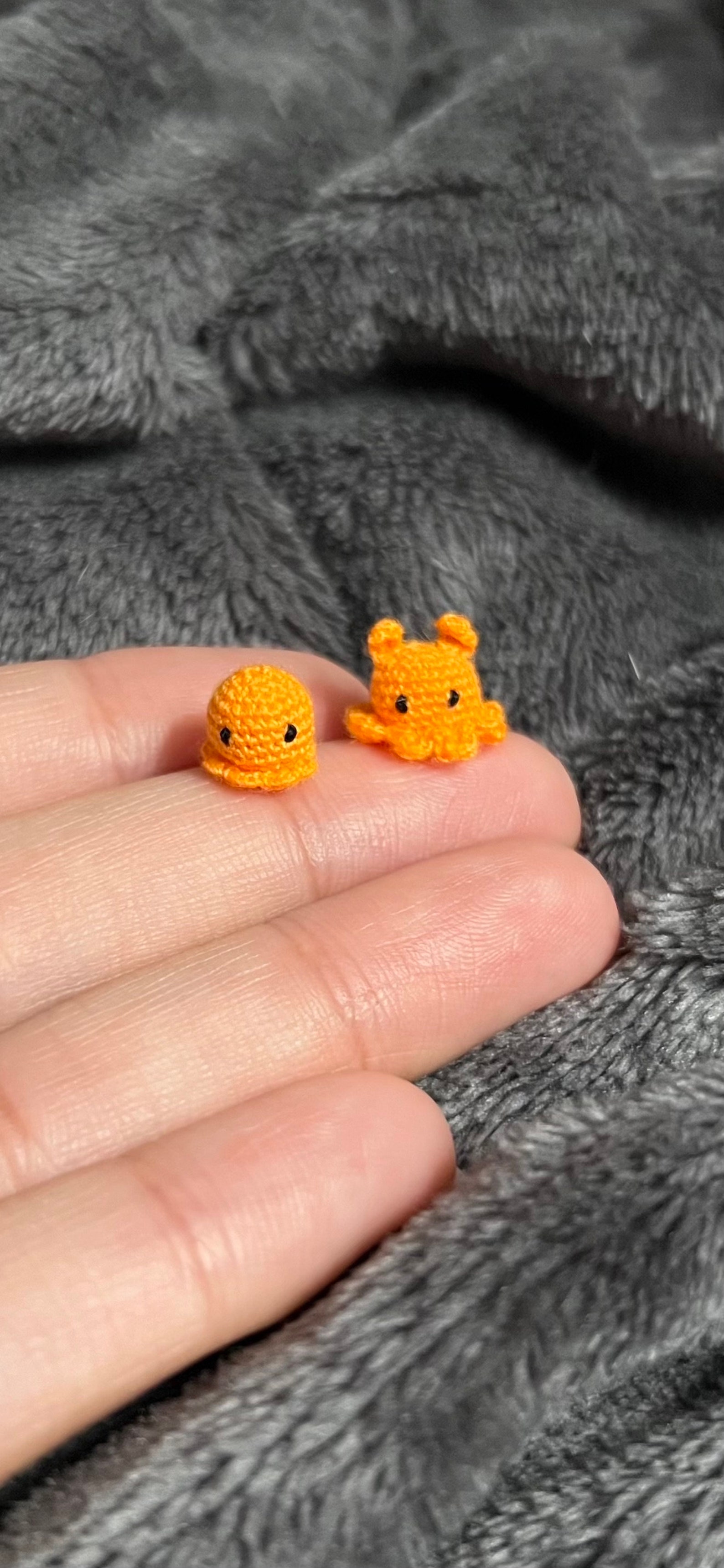 Micro Crochet Miniature Tiny Dumbo Octopus (custom Color) Amigurumi ...