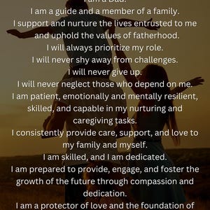 The Dad’s Creed | Customizable Inspirational Quote Overlay | Add to ...