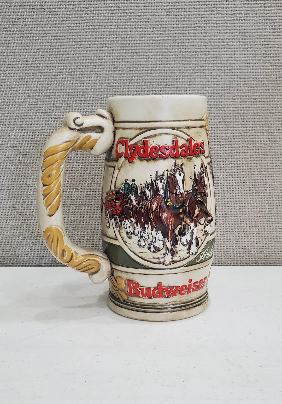 Vintage Budweiser Clydesdale Beer Mug - Etsy