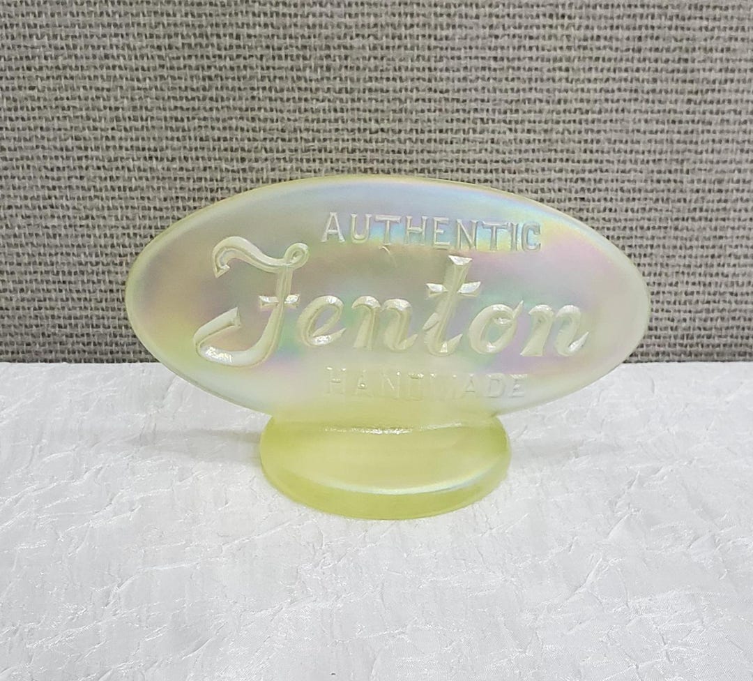 Vintage Iridescent Uranium Glass Fenton Dealer Sign - Etsy